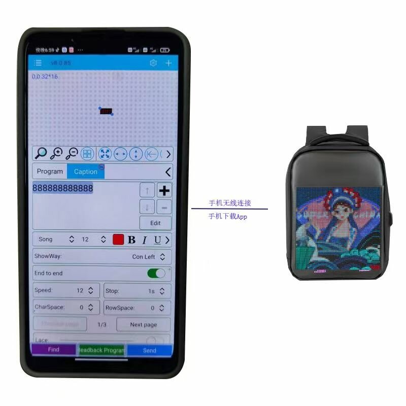 Рюкзак с LED-дисплеем PIXEL PLUS - BLACK MOON (черный) обновленная модель1456415871