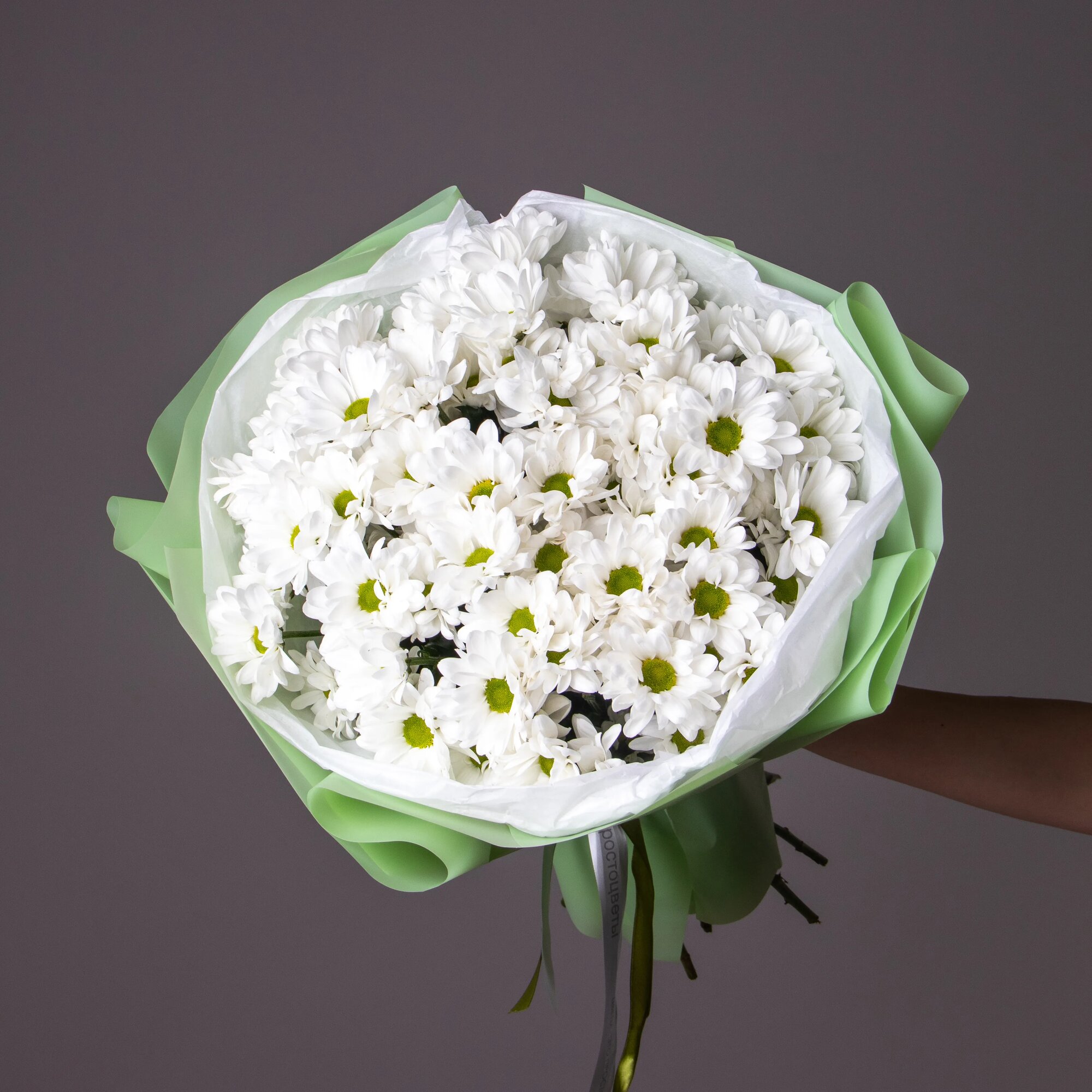 Букет Хризантема кустовая "Шик" 9 шт Высота 70 см в коробке и аквабоксе от "Простоцветы"