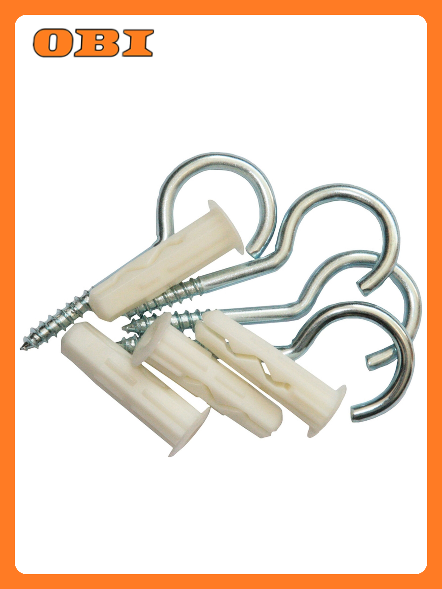 Дюбель европартнер MULTI 10x40 мм с крюк-шурупом 4,5х50 мм 4 шт