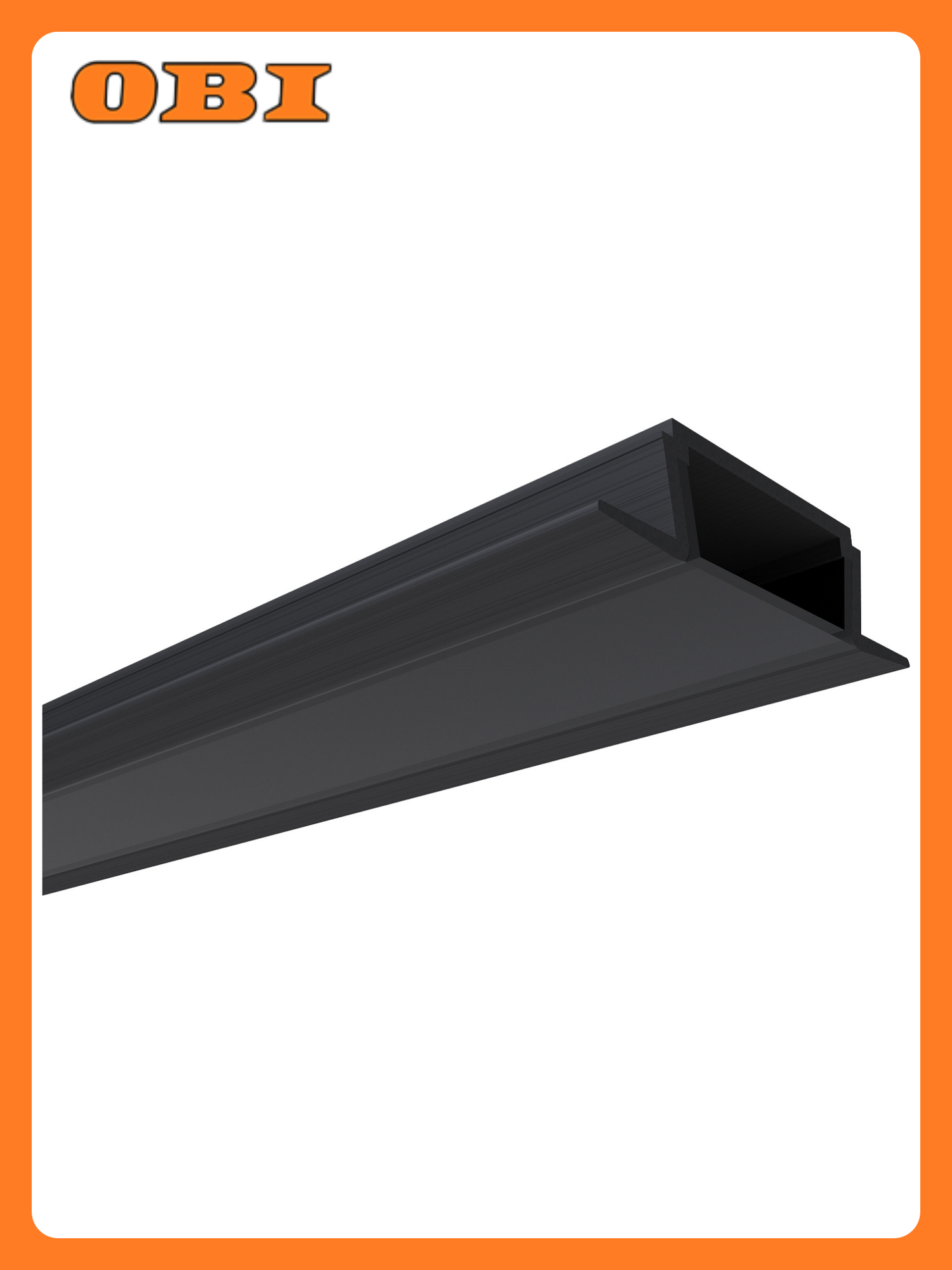 Алюминиевый профиль для светодиодной ленты Apeyron Electrics черный 15,6х6