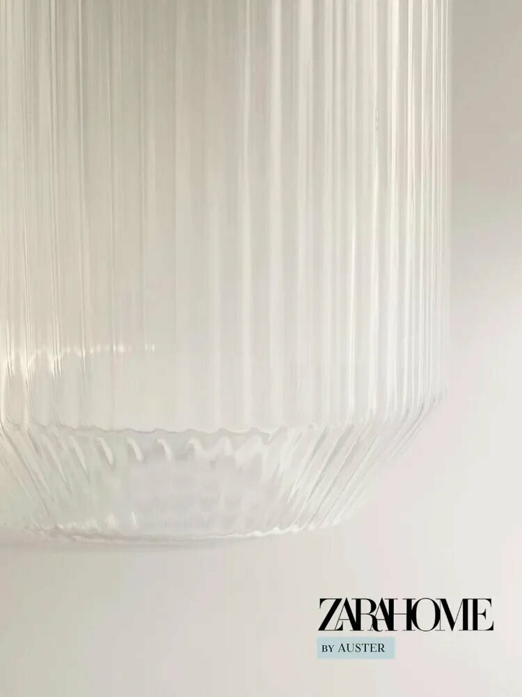 ZARA HOME Стакан "RAISED LINES" 425 мл 1 шт прозрачный