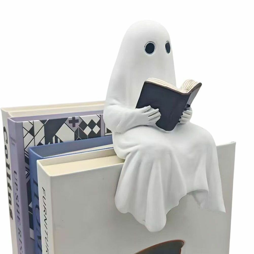 Фигурка привидения с книгой, смоляная, для декора дома