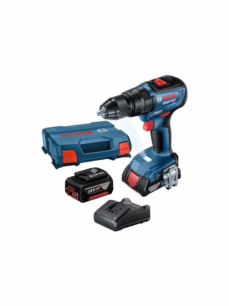 Дрель-шуруповерт аккумуляторная ударная Bosch GSB 18V-50, арт. 06019H5120 (кейс, с 2 АКБ и ЗУ)