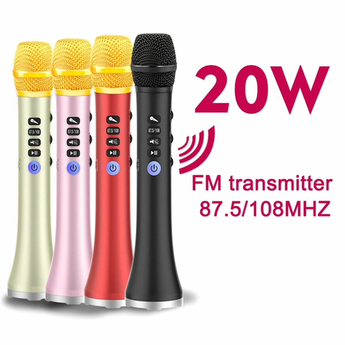 L-698DSP Bluetooth-микрофон мощностью 20 Вт с беспроводным динамиком, черный