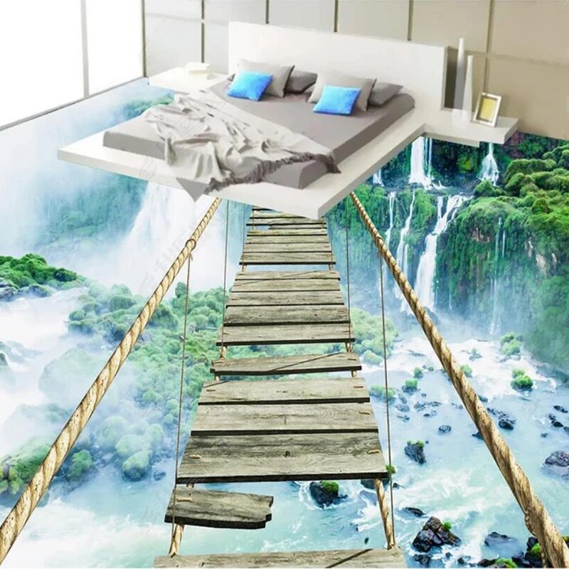 Самоклеящиеся виниловые обои для пола jiadou, пейзаж, водопад Customized size