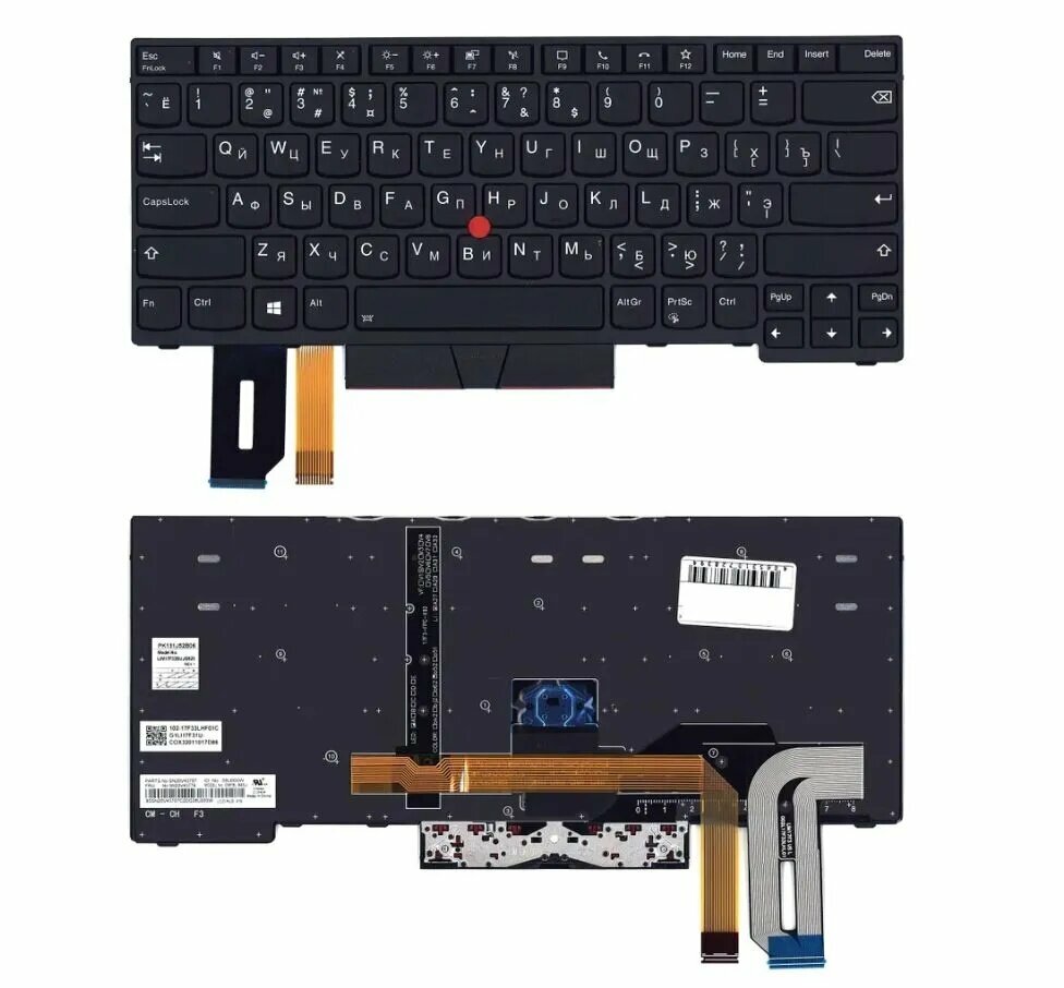 Новая клавиатура для Lenovo ThinkPad T14 G1, G2, P14S G1, G2С указателем Черная клавиатура с подсветкой