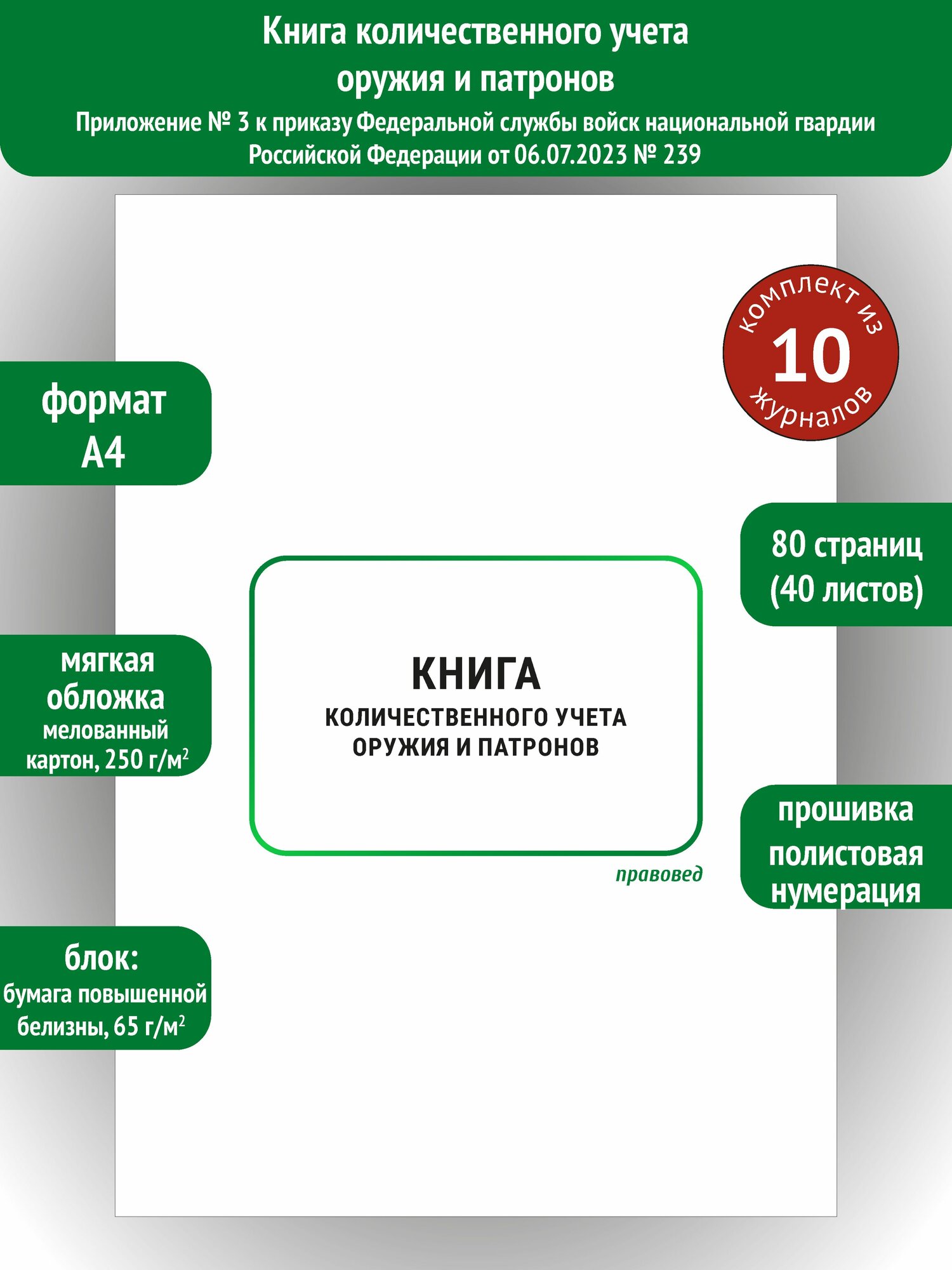 Книга количественного учета оружия и патронов