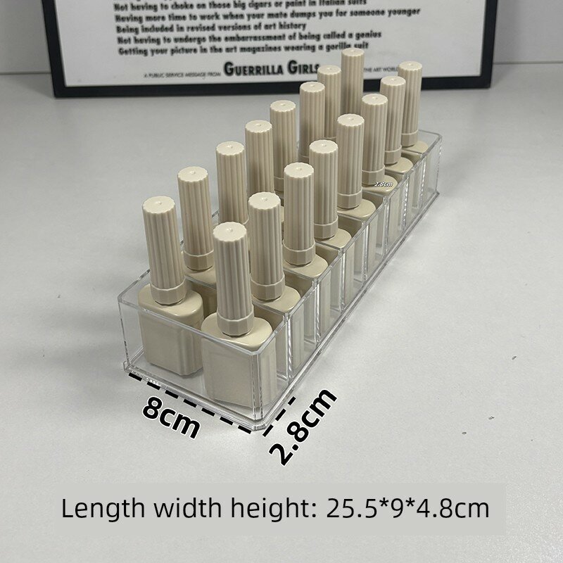 Прозрачный органайзер для гель-лаков, настольный акриловый дисплей для маникюра, многосекционный бокс для хранения