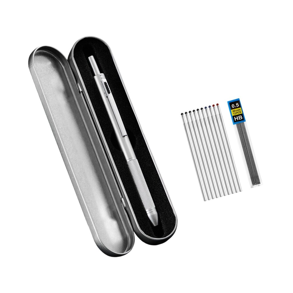 Технология металлической шариковой ручки Инструмент для письма Сенсорная ручка 4 в 1