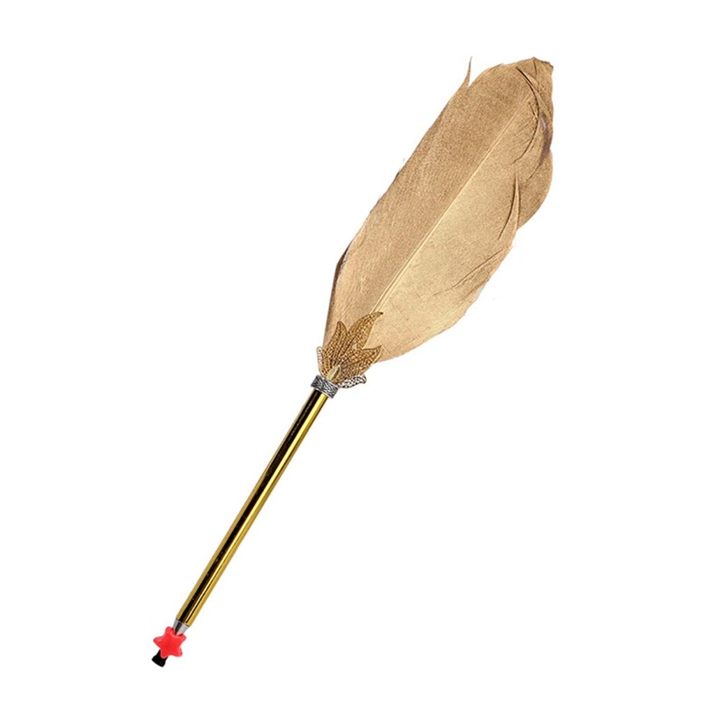 Шариковая ручка в стиле ретро с перьями, эргономичный захват, плавное письмо для студентов, пишущих