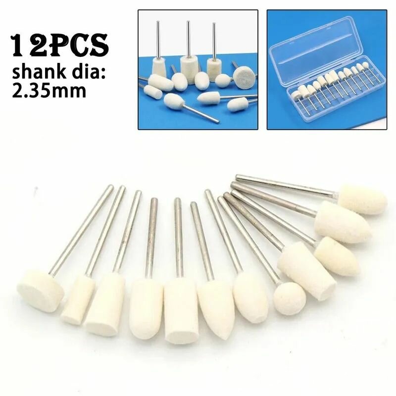 OZ-HRHO 12 шт. 2,35 мм шерстяные полировальные круги шлифовальная головка мини вращающийся инструмент