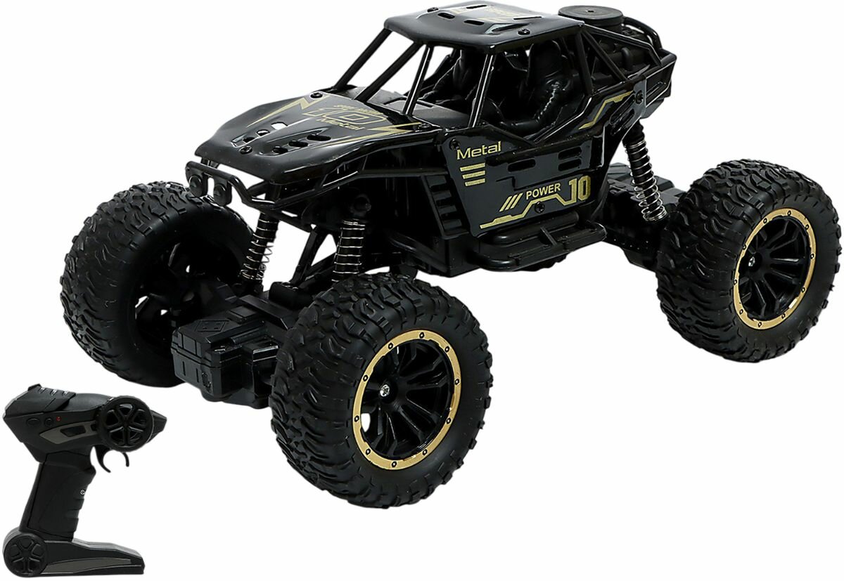 Машина джип "Вездеход" с дымом на дистанционном управлении, машинка-внедорожник радиоуправляемая RC, детский игрушечный транспорт, работает от аккумулятора, цвет чёрный