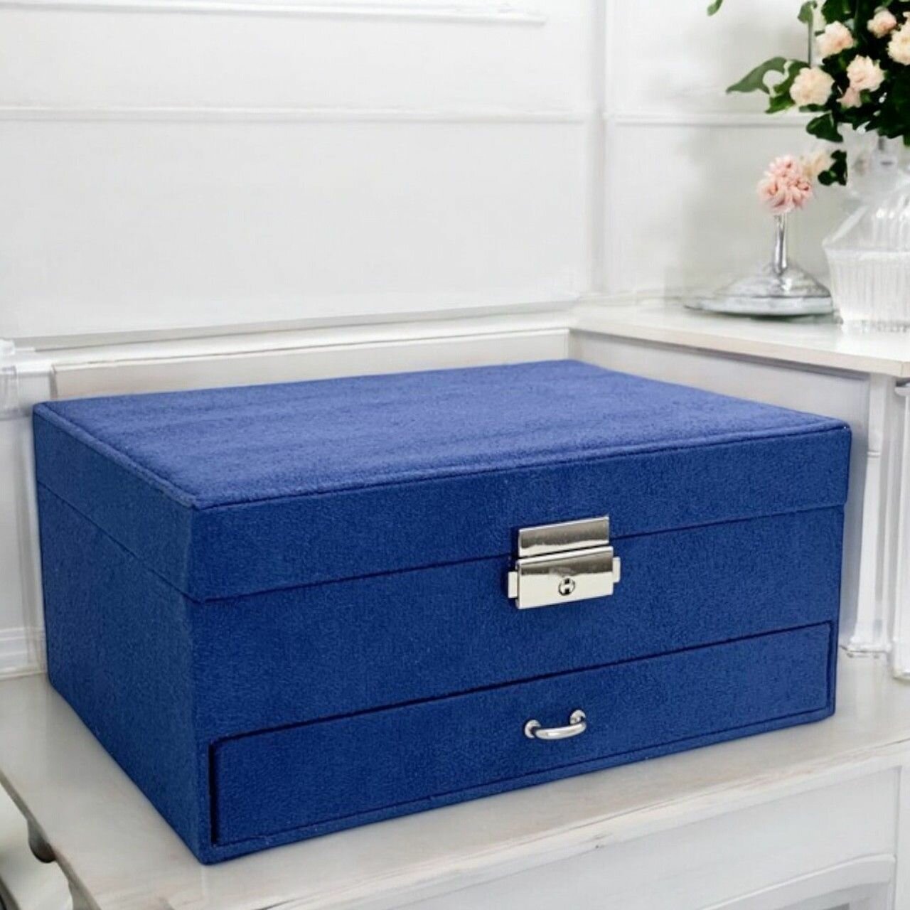 Шкатулка для хранения украшений Мальта, темно-синий