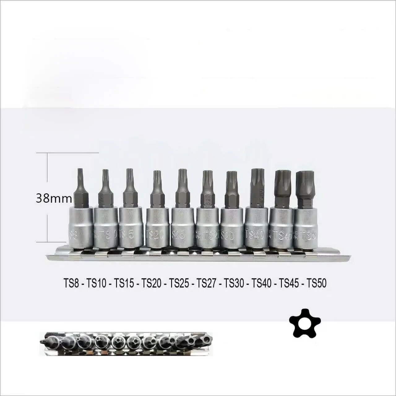 10 шт. T8-T50 Pentalobe отвертка с головкой, набор бит 1/4 дюйма, приводная головка, автомобильные ручные инструменты, ремонтный комплект