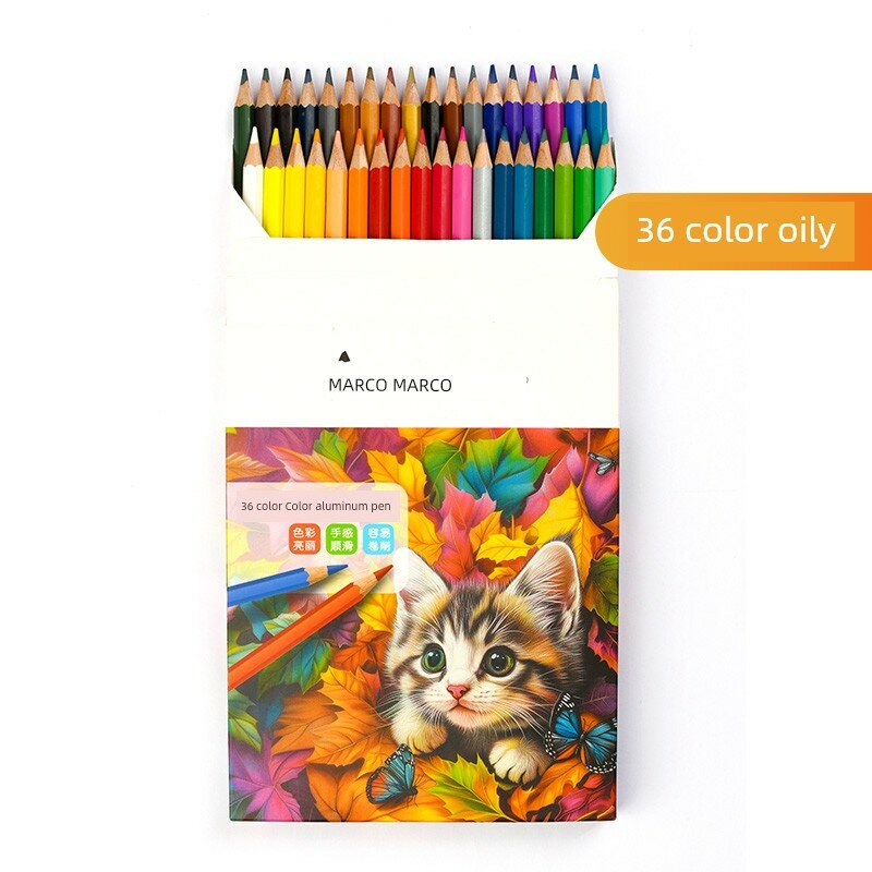 Marco разноцветный свинцовый художественный студенческий специальный маслянистый водорастворимый красочный карандаш 48