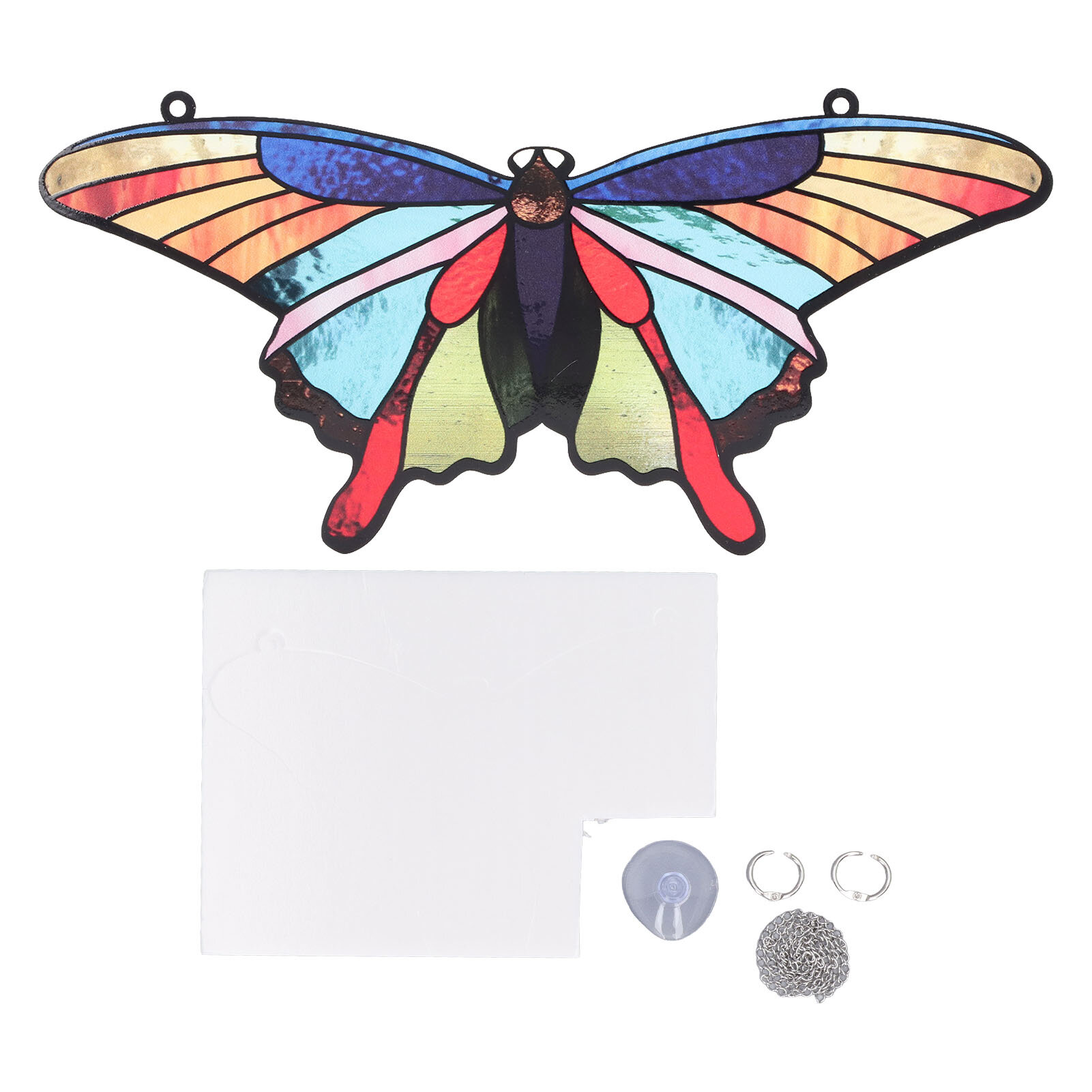 Окрашенное витражное окно -окно с двумя боковыми витража