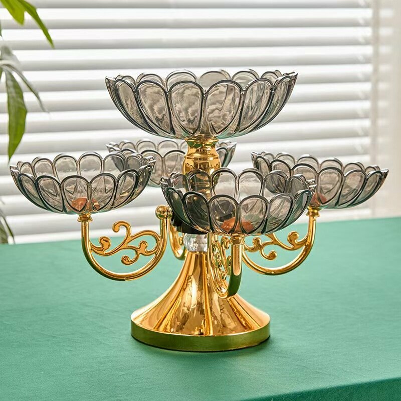 Вращающийся многоярусный поднос для фруктов в гостиной--MUMOU-CJX2