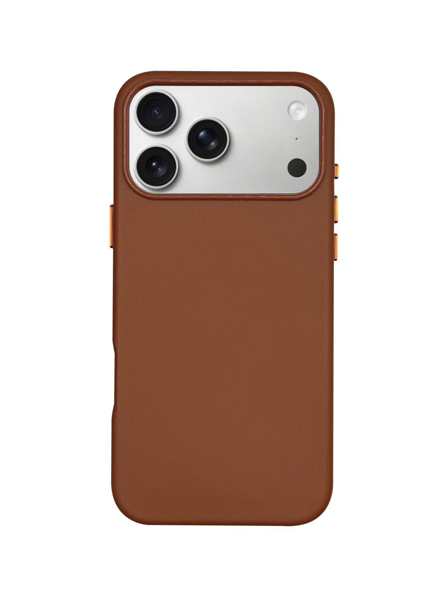Кожаный чехол Магсейф для iPhone 17 Pro Max Saddle Brown / Leather Case Магсейф для Айфон 17 Про Макс / Коричневый