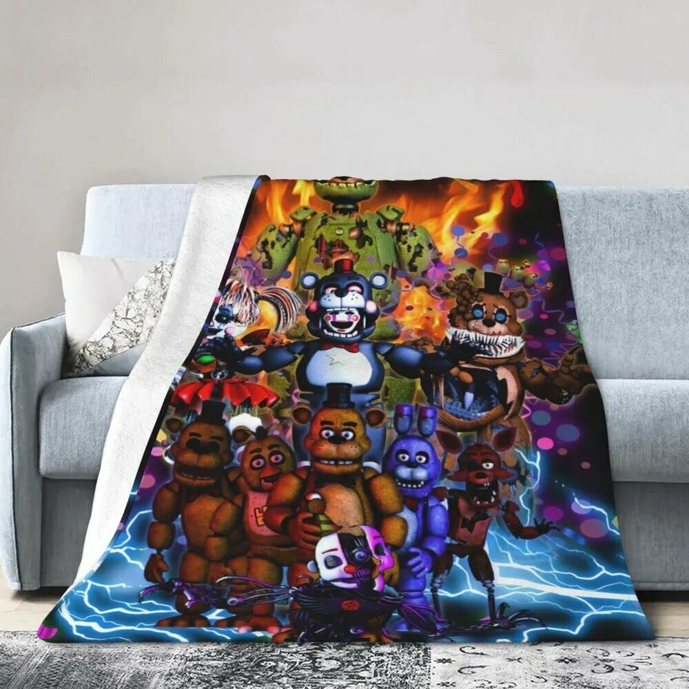 AIVENTING Плед FNAF-1 , Лавсан, 200 см х 150 см