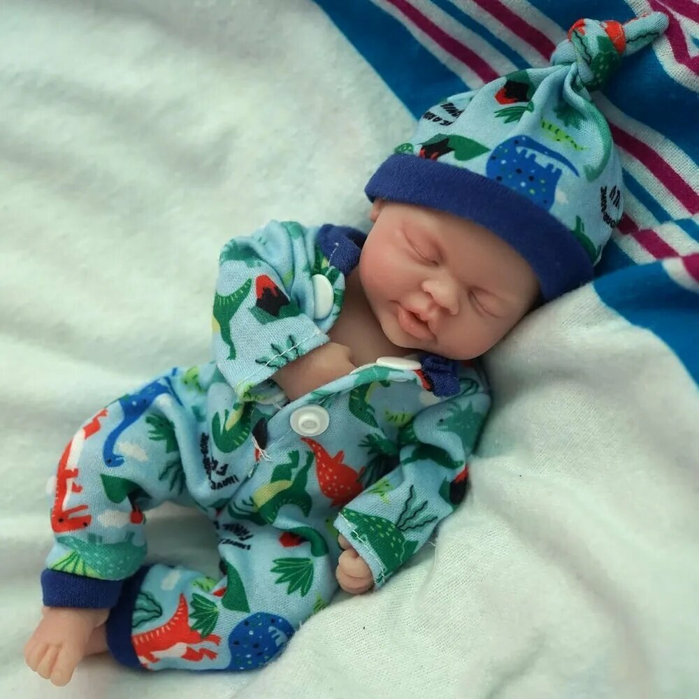 7-дюймовая мини-кукла из мягкого силикона Reborn Baby,