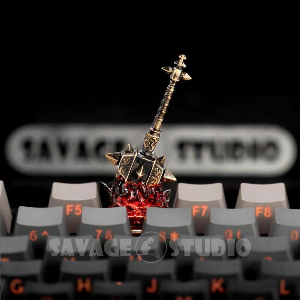 Кейкапы для механической клавиатуры - V2 Ледяная Скорбь, Металлический Меч, World of Warcraft Artisan WOW Keycap Esc смола, клей