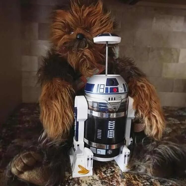 Кофейник R2-D2(Star Wars), френч-пресс, ручная кофеварка, дома, мини, мока-пот, термос — фото 1