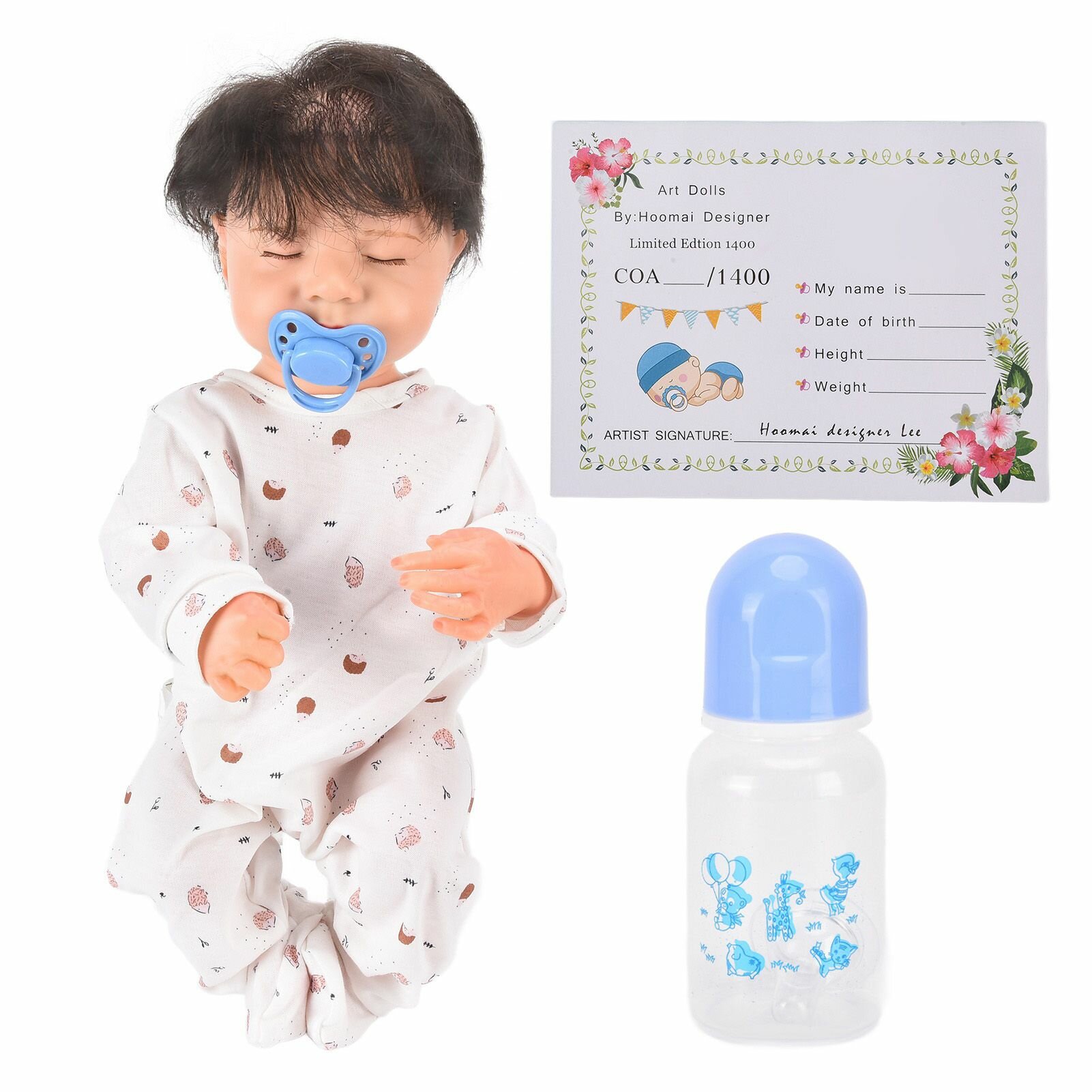 Кукла-реборн 18 дюймов, спящий мальчик, моющийся, виниловый