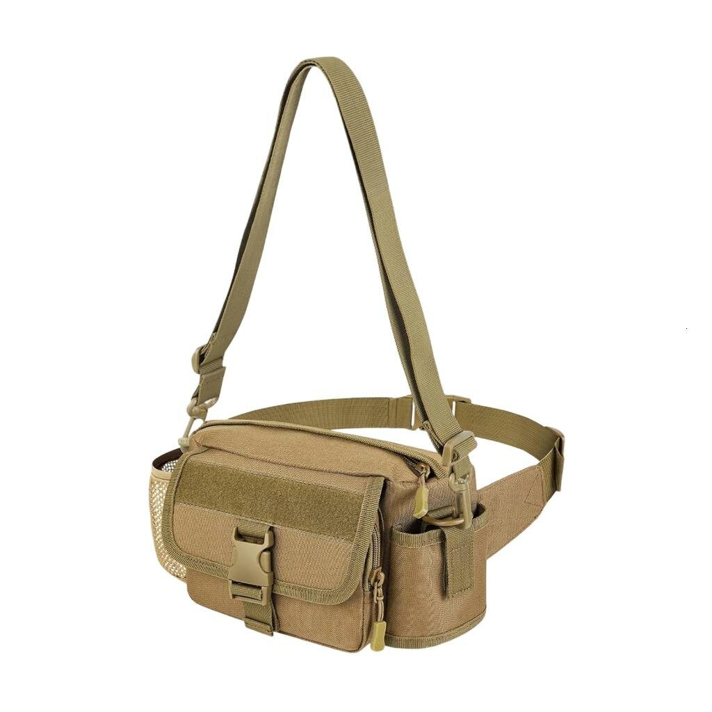 Наружная охотничья поясная сумка с регулируемым ремнём и боковой растяжимой сеткой