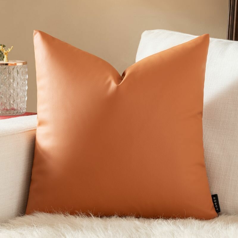 Подушка из кожи личи, высококачественная кожа, технология защиты от царапин кошек, экокожа, диван, гостиная, прикроватная подушка, наволочка, настраиваемая