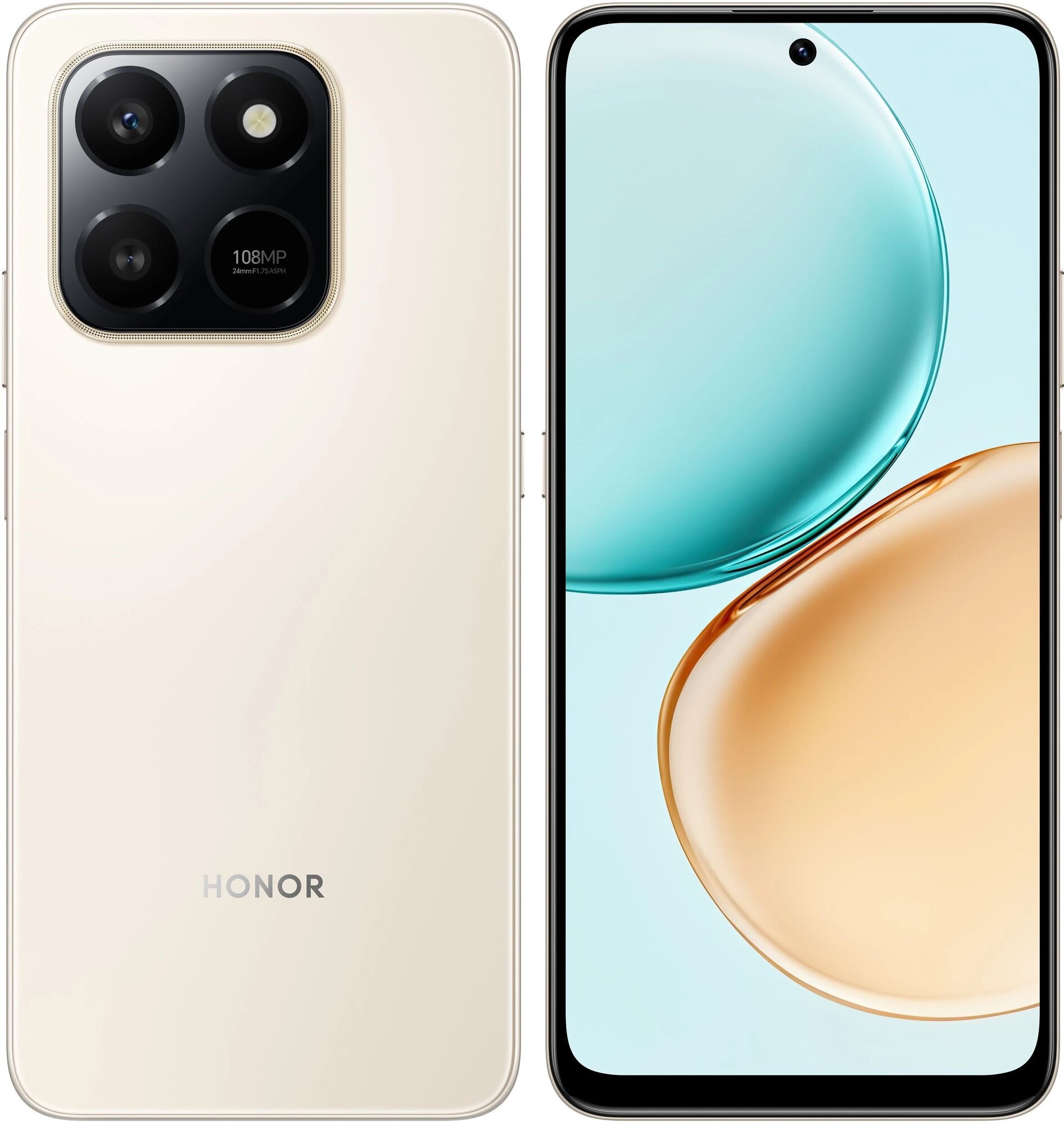 Смартфон HONOR X7d 8/256 GB, Dual nano SIM, Gold Золотой, RU