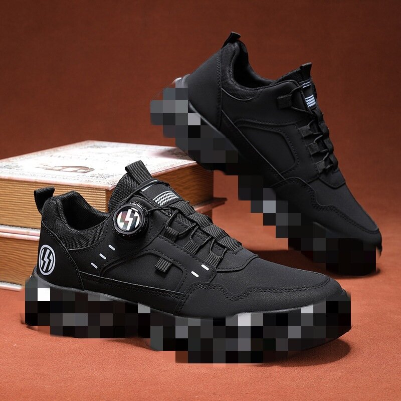 JYL Кроссовки Мужчины Весенняя Износостойкая Кожа/H081 black