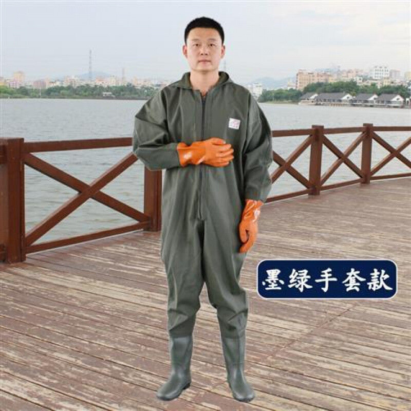 Горячие продажи SG: рыболовные сапоги, цельные для мужчин и женщин, для рыбалки на открытом воздухе, утолщенные сапоги, дождевик, дождевые брюки, дождевые сапоги, интегрированный костюм для копания с лотосовым корнем