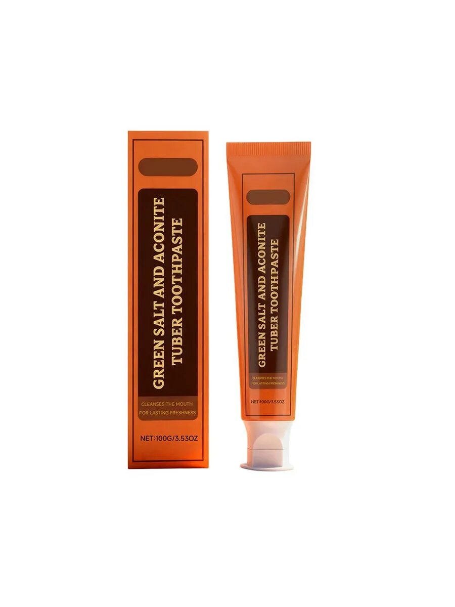 Зубная паста с зеленой солью и аконитом для отбеливания