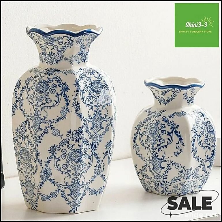 Китайские керамические настольные вазы Набор 2 шт, высота 24 см