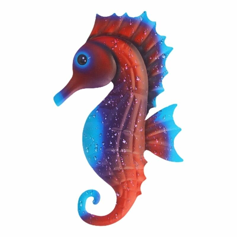Металлический гиппокамп, настенный художественный декор, подвеска из кованого железа для внутреннего и наружного украшения дома сада