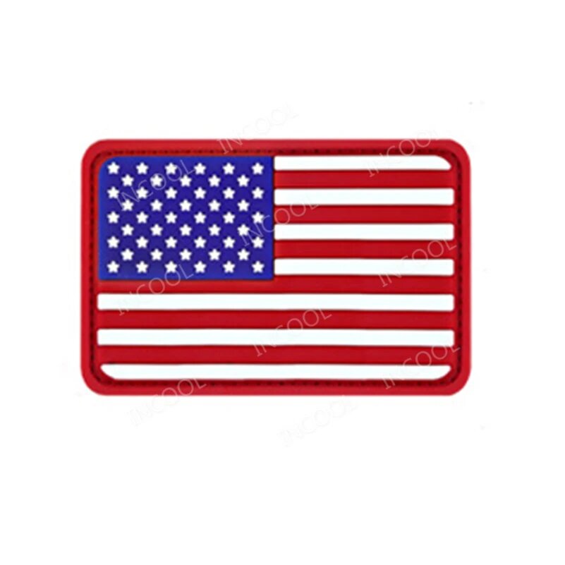 ПВХ шевроновые полоски флаги патчи Красный, America Red