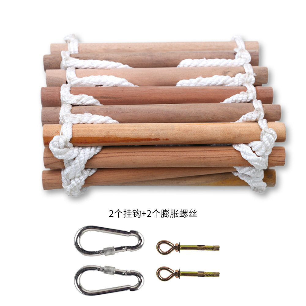 Деревянная пожарная лестница для спасения, спасательная веревочная лестница, квадратная деревянная лестница, круглая деревянная лестница, полиэстеровая нейлоновая лестница, лестница из массива дерева