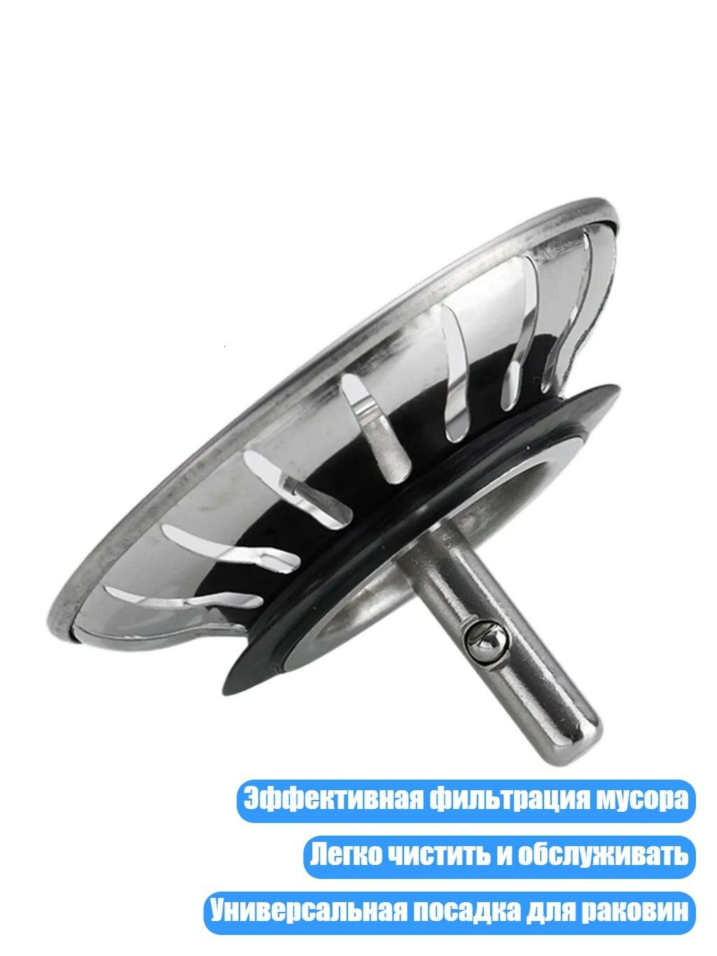 Сливной фильтр-заглушка для раковины