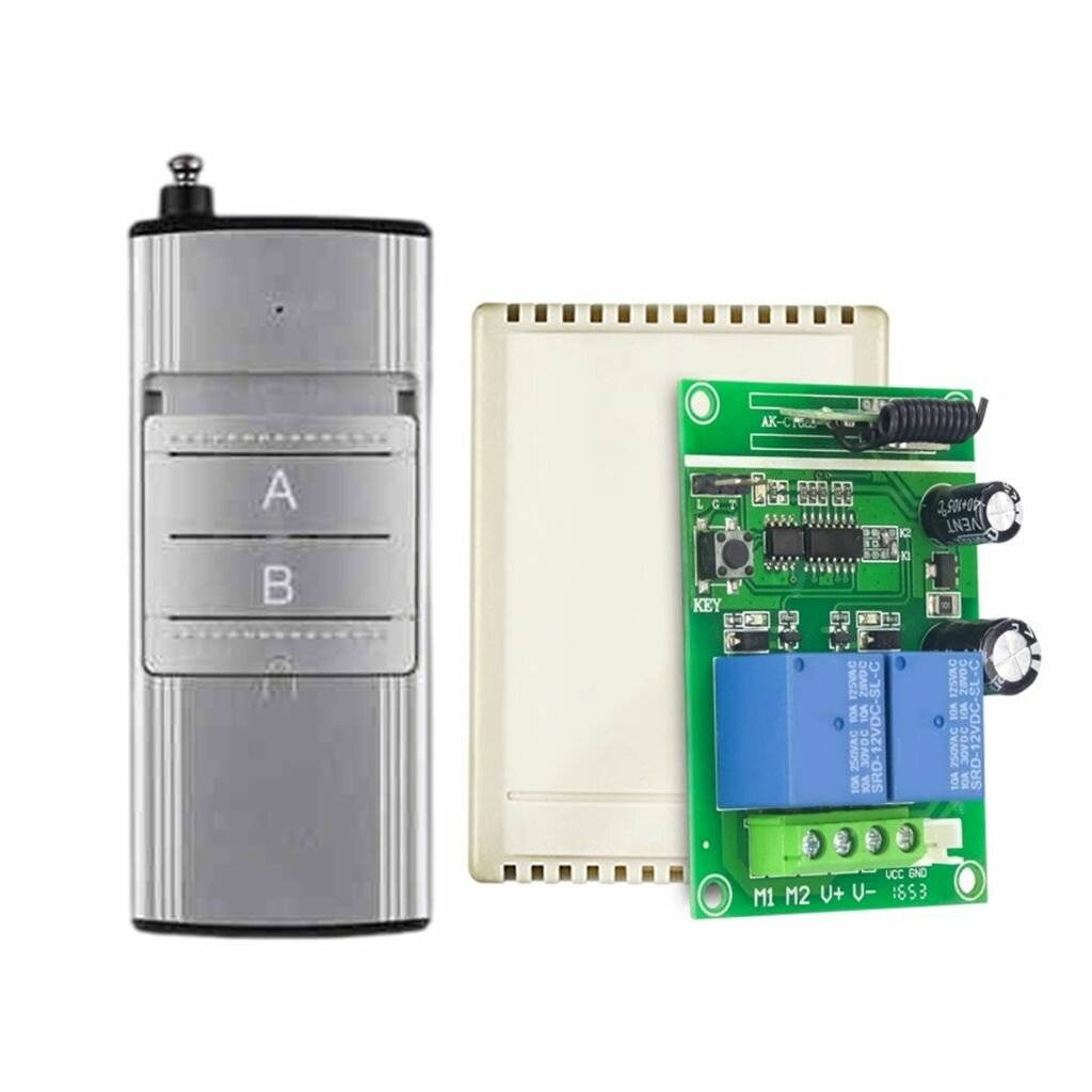 (1 комплект) 12V DC двигатель вперед и назад переключатель контроллер-серебро 2 кнопки