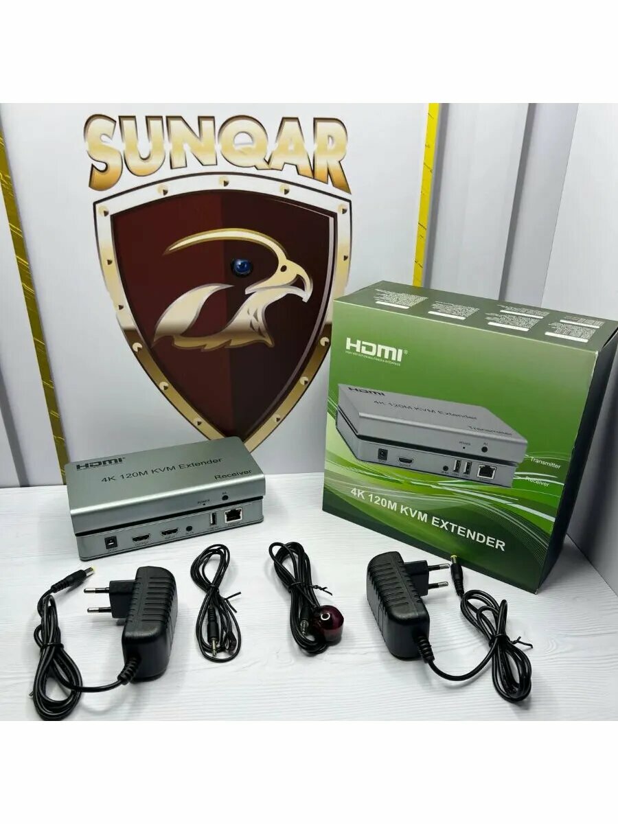 Удлинитель HDMI по витой паре Cat5e/6 до 200м: передача 1080p, USB клавиатуры, мыши и ИК-сигнала.