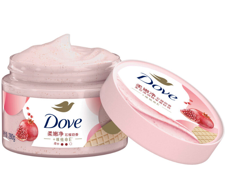 Скраб для тела Dove Гранат/Сакура/Ченгтан/Лаймовый мороженое Увлажняющий 280Г