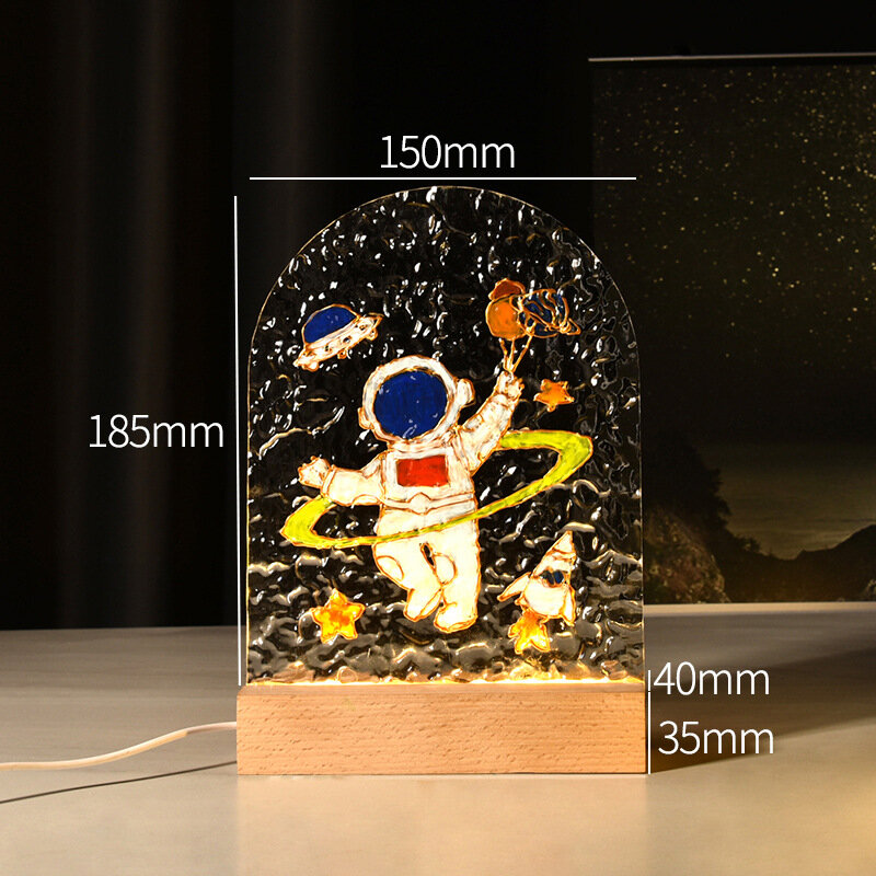 DIY креативный детский акриловый ночник с прозрачным эффектом водяных волн, настольный атмосферный свет, подарок на день рождения