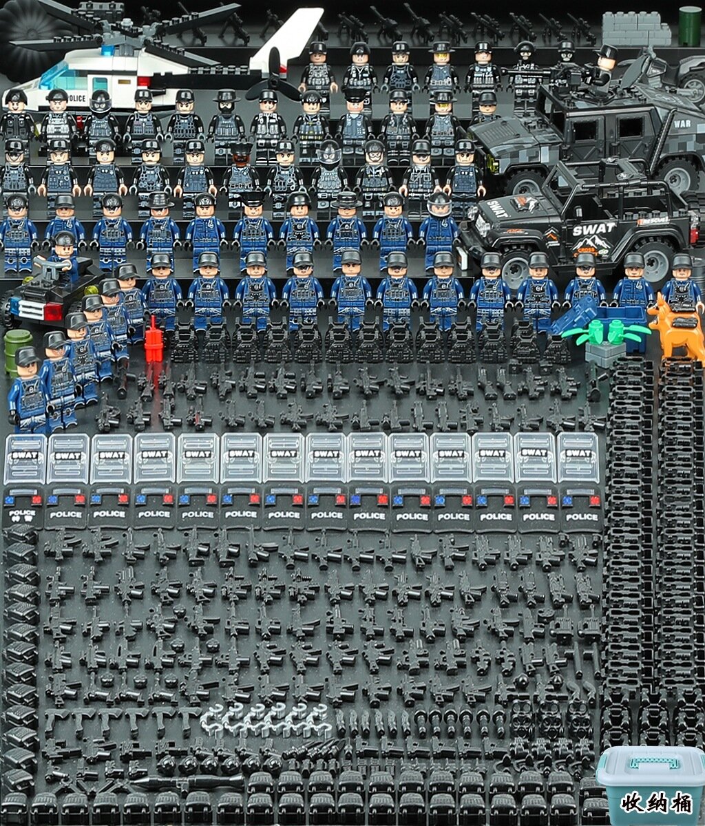 Военные строительные блоки, минифигурки спецназа, солдаты, городские SWAT, мини-фигурки, оружие, пистолеты, игрушки для мальчиков, деревянные сборки