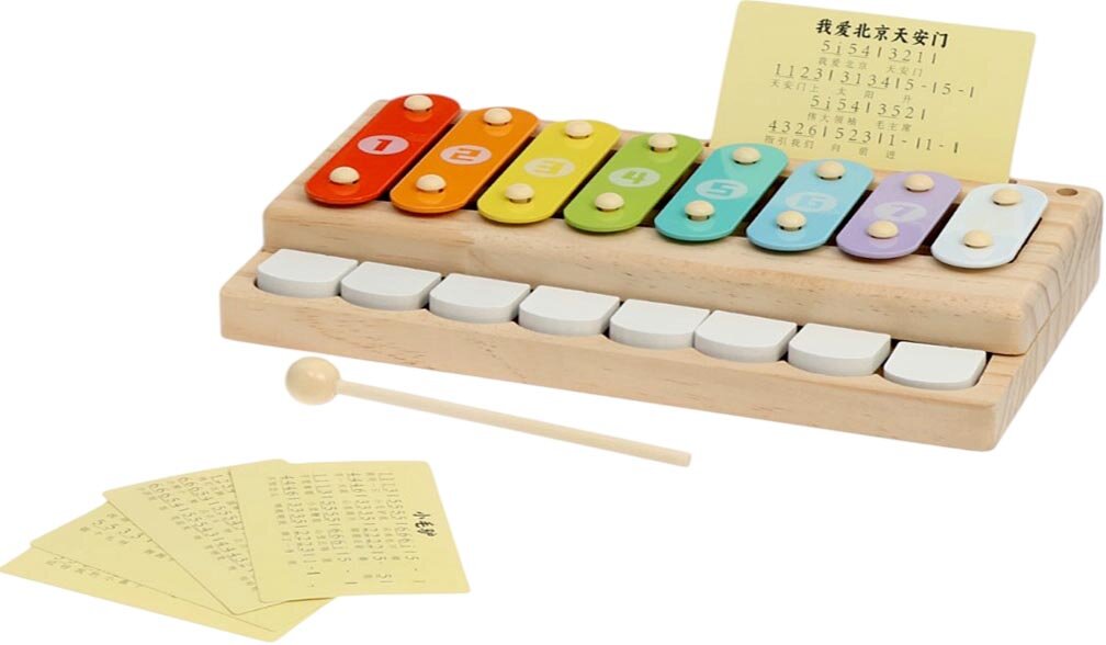 Развивающий музыкальный металлофон для малышей, детская музыкальная игрушка для развития слухового восприятия и чувства ритма