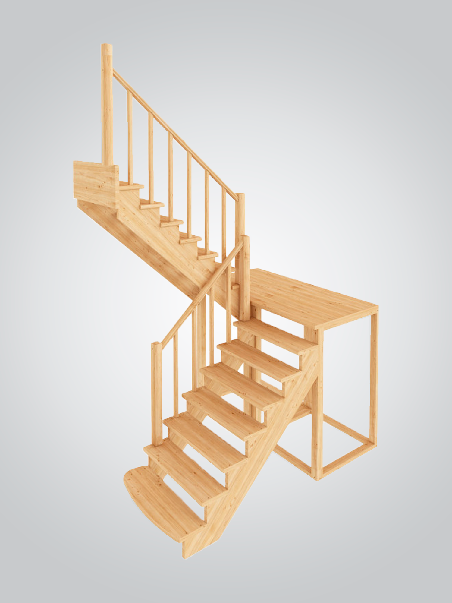 Лестница на второй этаж К-104м Левая