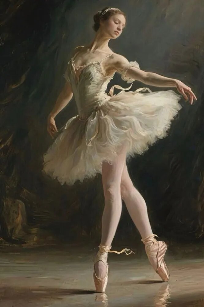 Алмазная Картина "Девочка-балерина" 40х50 См Алмазная Вышивка / Картина Стразами Подарков