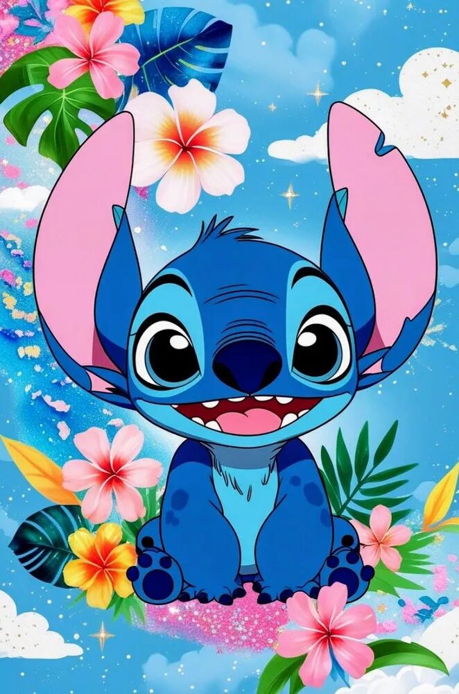 Алмазная Картина "Лило И Стич" 40х50 См Алмазная Вышивка / Картина Стразами Подарков