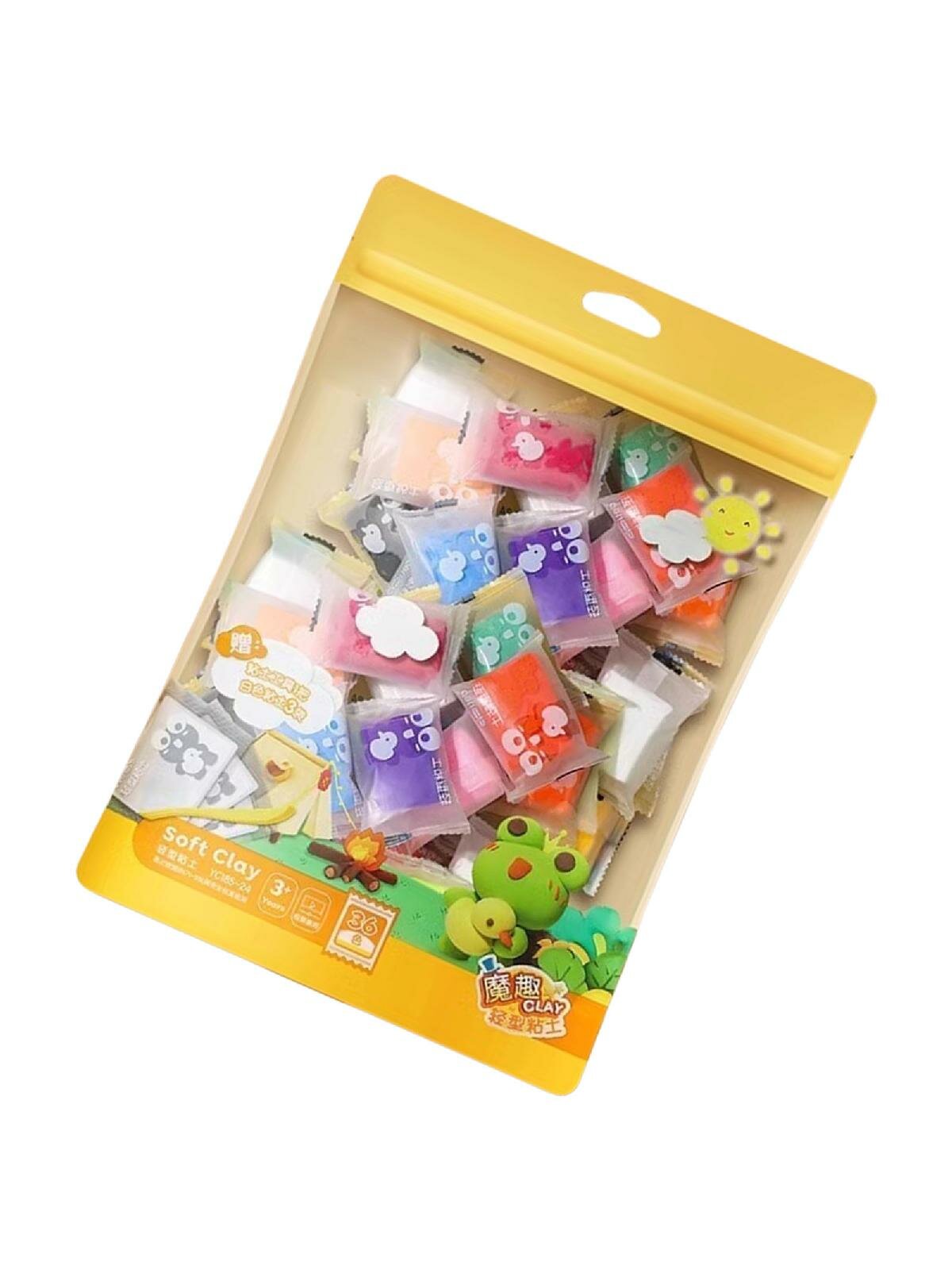 36 Цветная детская глина для лепки, глина для сушки на воздухе, для детей 3-12 лет