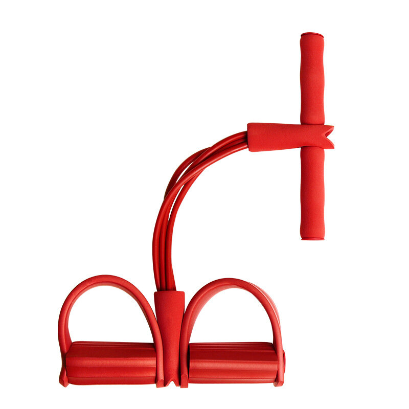 Эспандер-петля для ног, эспандер для пресса, многофункциональный эспандер с двумя или четырьмя трубками и педалью,