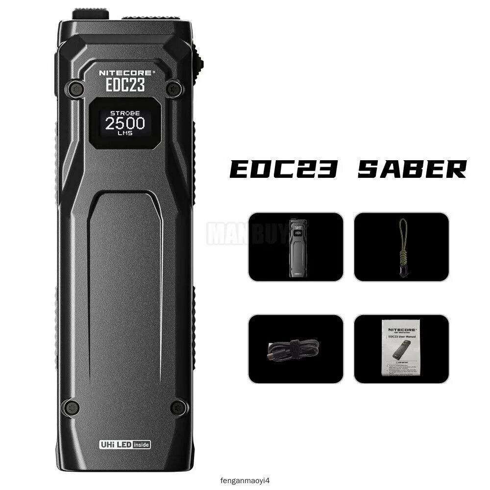 Тактический фонарь NiteCore EDC23 — компактный, яркий, многофункциональный для кемпинга и самозащиты